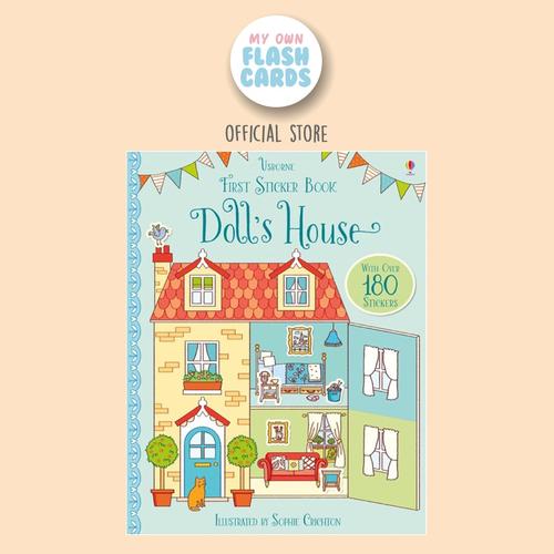 Promo Usborne DollHouse Sticker Book Activity Book Rumah Tempel Stiker ...
