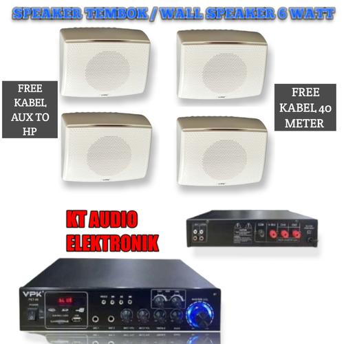 Jual paket 4 speaker music cafe / speaker wall / speaker tembok ...