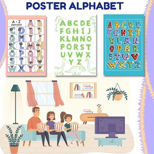 Jual Poster Edukasi Alfabet A3+ Poster Belajar Alfabet Untuk PAUD, TK ...