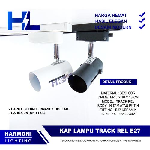 Jual Kap Lampu Rell Track Light Fitting E27 Sorot Spotlight Spot Rel ...