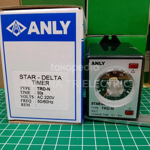 Jual TIMER STAR DELTA ANLY TRD-N 30 Sekon 220Vac 5A 50/60 Hz Made in ...