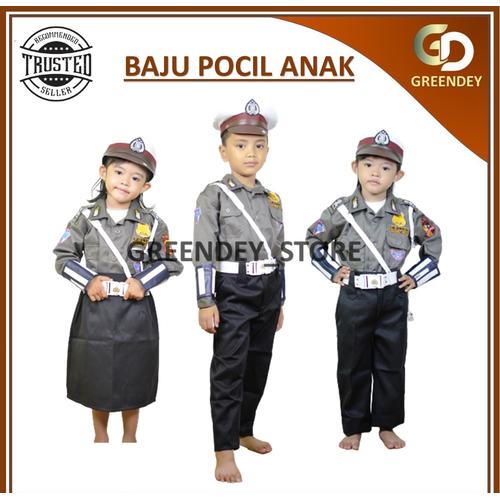 Jual baju seragam polisi anak/seragam polisi laki-laki/seragam pocil ...