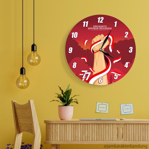 Jual Jam Dinding Custom Kayu Foto Unik Edisi Indonesia Merdeka IDM07 ...