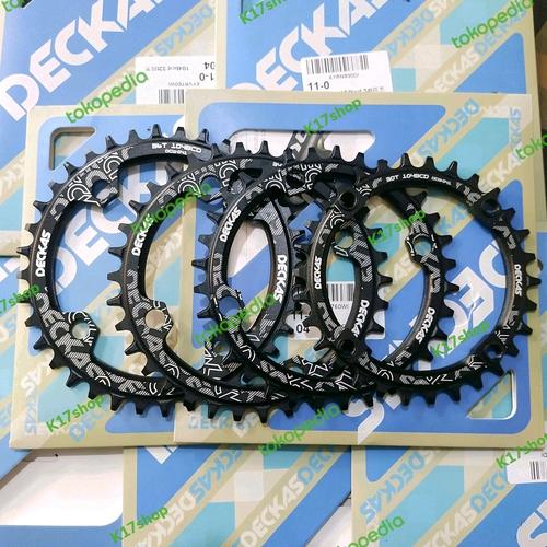 Jual Chainring Deckas 30T 32T 34T 36T 38T Round BCD 104 Narrow Wide - MTB - Hitam, 38T - Kota ...