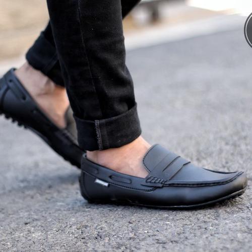 Jual Sepatu Slip On Pria Casual Formal Slop Kulit Pu Santai Kuliah ...