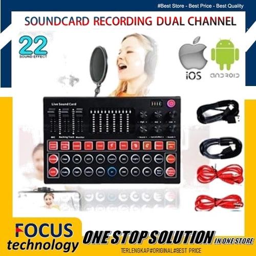 Jual Sound Card Soundcard M9 Recording 2 Mic Dual Channel Mixer Podcast ...