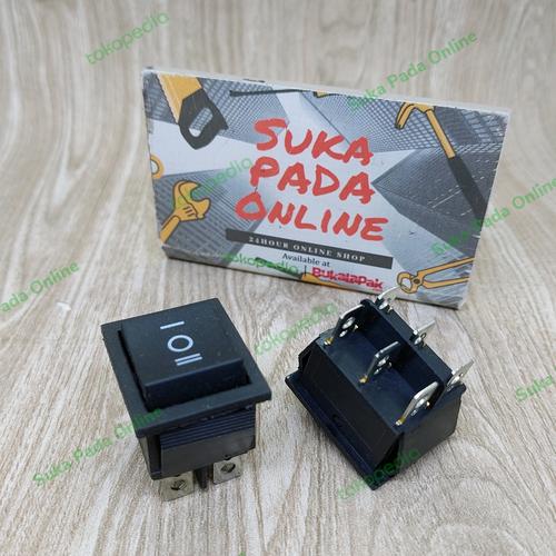 Jual Saklar Rocker switch 6 pin on off dpdt 16a murah - Jakarta Pusat ...