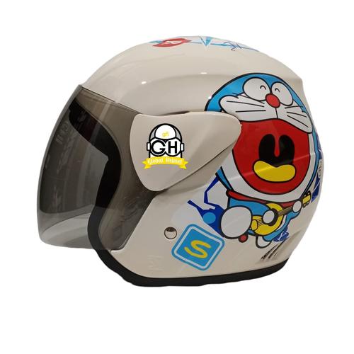 Jual HELM EVOLUTION DORAEMON CREAM HALF FACE MODEL GM EVO - Kota ...