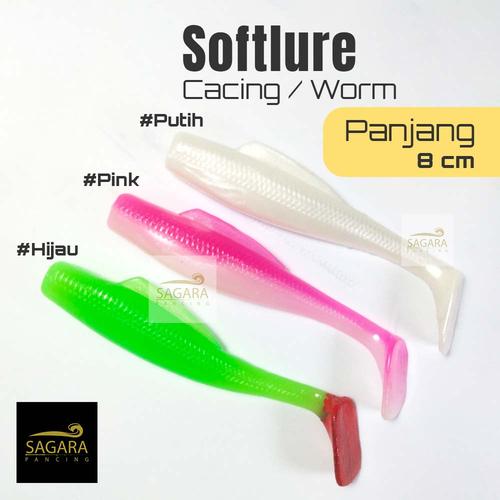 Jual Umpan Pancing Soft Lure GID SoftLure GID Paddle Tail Satuan ...