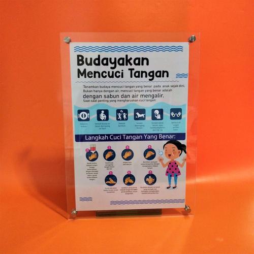 Jual Poster Akrilik Edukasi - Poster Akrilik Budayakan Mencuci Tangan ... Jual Poster Akrilik Edukasi - Poster Akrilik Budayakan Mencuci Tangan ...
