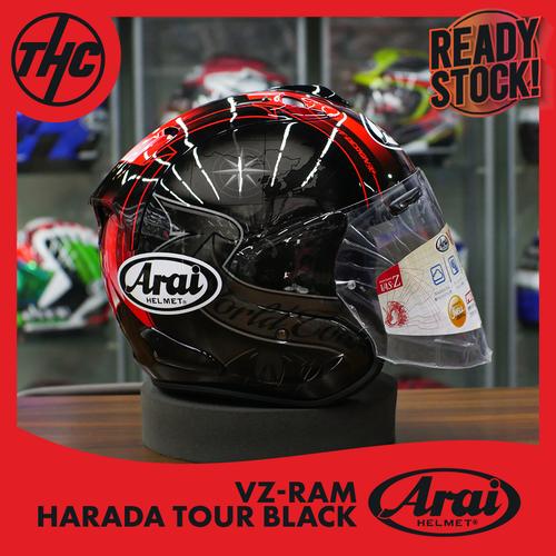 Jual ARAI VZ-RAM HARADA WORLD TOUR BLACK HELM HALF FACE ORIGINAL ...