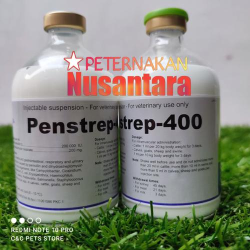 Jual Penstrep 400 obat Antibiotik Injeksi Pernafasan Pencernakan hewan sapi - Kota Bandung ...