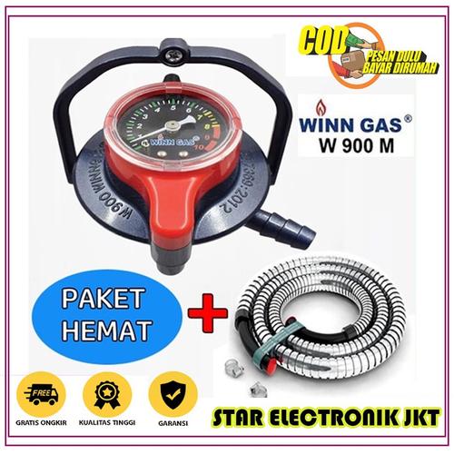 Jual PAKET Regulator Winn Gas / Win Gas W 900 M + Selang 1,8 Meter - W ...
