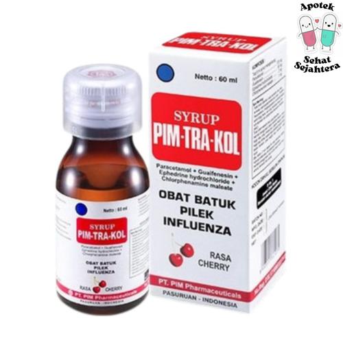 Jual OBAT BATUK PILEK PIM-TRA-KOL SIRUP RASA CHERRY BOTOL 60 ML - Kota ...