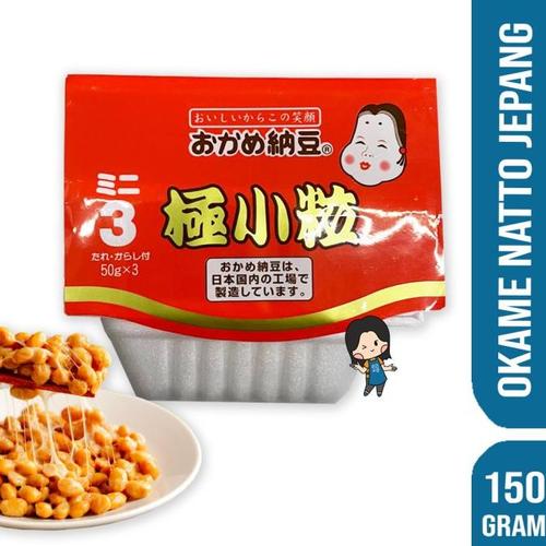Jual Okame Natto Goku Kotsubu mini 3 pack | 50 x 3 pcs | tempe jepang ...