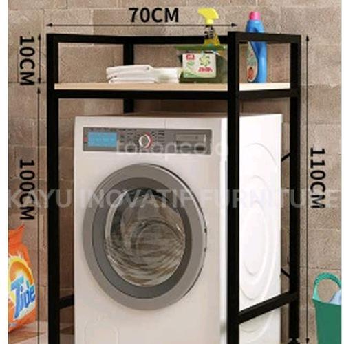Jual rak laundry 1 hambalan kayu kaki besi holo 4x4custom - Kota ...