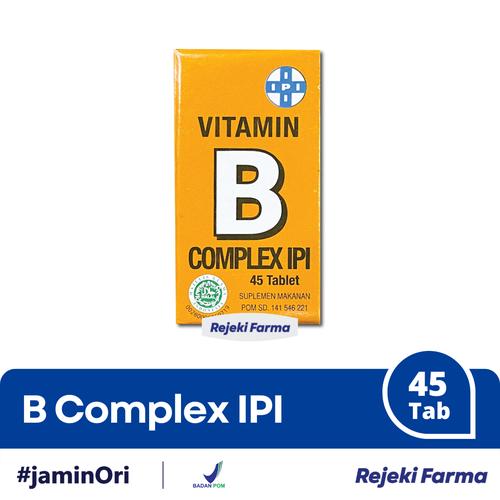 Jual vitamin B Complex IPI isi 45 tablet - Vit B kompleks Botol ...