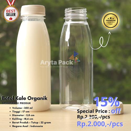 Jual BOTOL PLASTIK 350ML PET JUS KALE ORGANIK TUTUP SEGEL - Jakarta ...