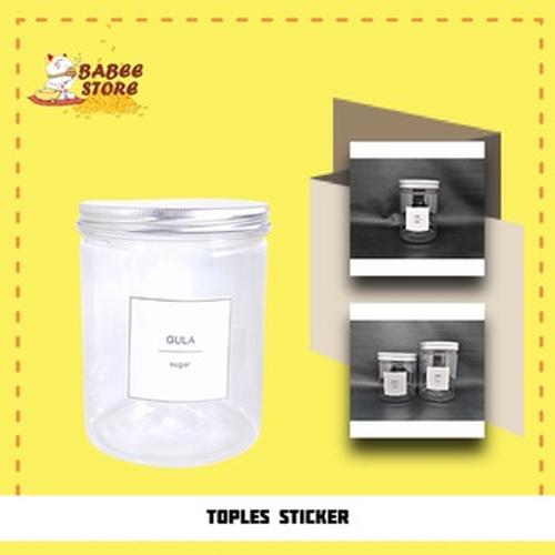 Jual TOPLES PLASTIK TUTUP ALUMINIUM - TOPLES BUMBU DAPUR LABEL STICKER ...