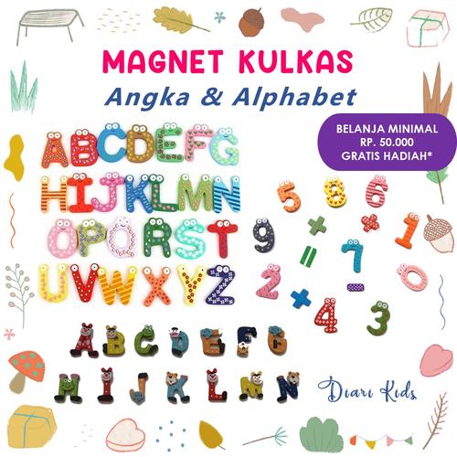 Jual Magnet Kulkas Alphabet ABC Tempelan Kulkas Huruf Alfabet - Kab ...