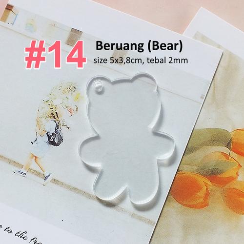 Jual BAHAN GANTUNGAN KUNCI AKRILIK POLOS / CLEAR BLANK ACRYLIC KEYCHAIN ...