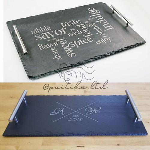 Jual slate tray - stone tray - nampan batu alam - slate serving board - 30x40, polos - Kab ...