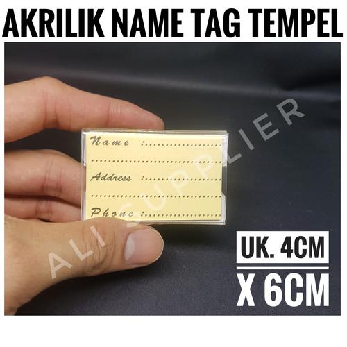 Jual AKRILIK NAME TAG LABEL TEMPEL / LABEL NAMA / NAME TAG GANTUNG ...
