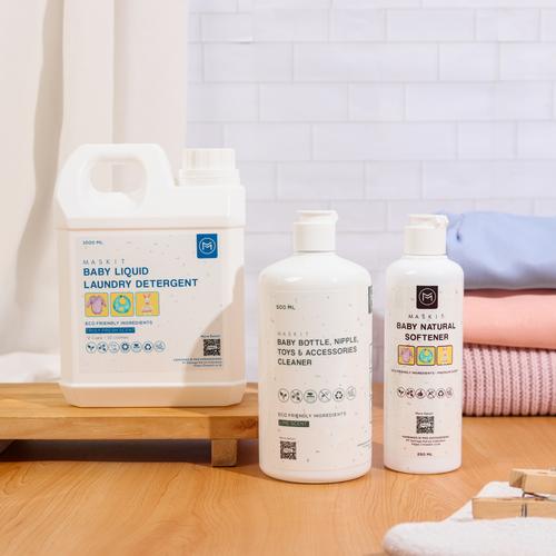 Jual Baby Fabric Softener Baju Bayi Maskit 250ml & 1L Ramah Lingkungan ...