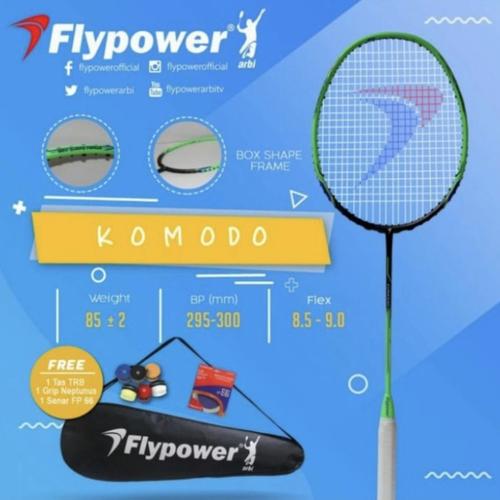 Jual Raket Badminton FLYPOWER KOMODO full set komplit ORIGINAL - Tanpa ...