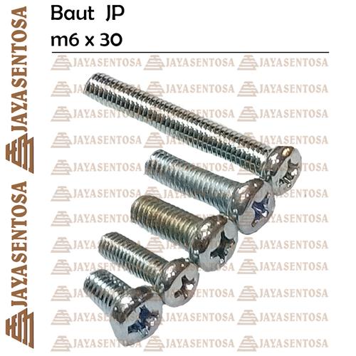 Jual [ISI 100PCS] Baut JP 6 x 30 / Baut JP M6 / Baut Obeng Plus murah ...
