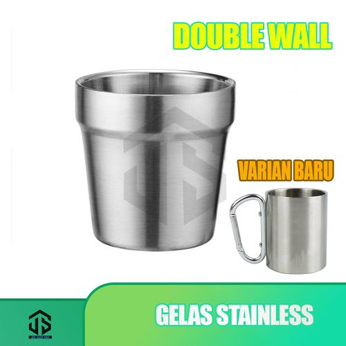 Jual GELAS STAINLESS DOUBLE WALL ESPRESSO COFFEE GLASS GELAS STAINLESS ...