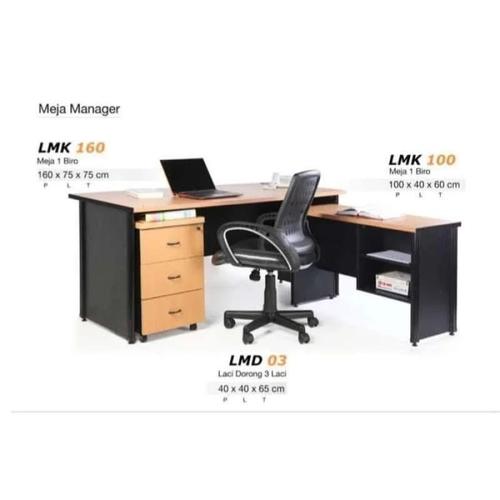 Jual Meja Kerja / Meja Kantor / Meja Manager Lunar Bentuk L - Kab ...