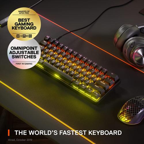 Promo STEELSERIES APEX PRO MINI RGB COMPACT MECHANICAL GAMING KEYBOARD ...
