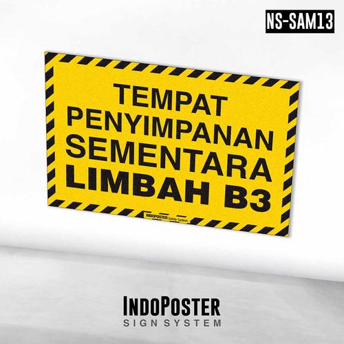 Jual Stiker Safety Sign K3 Tempat Penyimpanan Sementara Limbah B3 - L ...