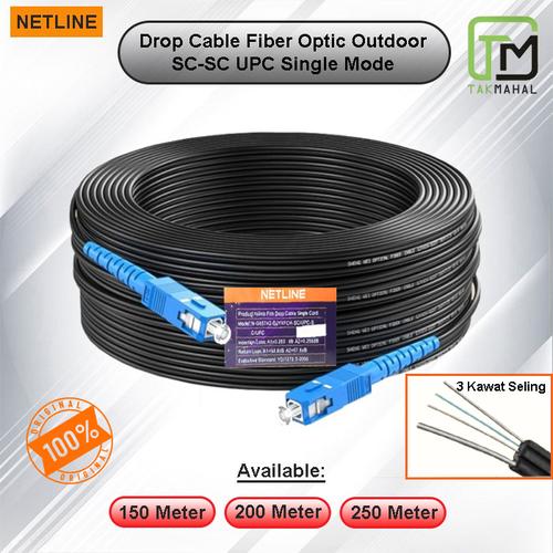 Jual Kabel FO Fiber Optic SC-SC Single mode 150m 200m 250m Outdoor ...