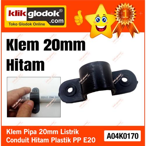 Jual Klem Pipa 20mm Listrik Conduit Hitam Plastik PP E20 - Kab. Bekasi ...