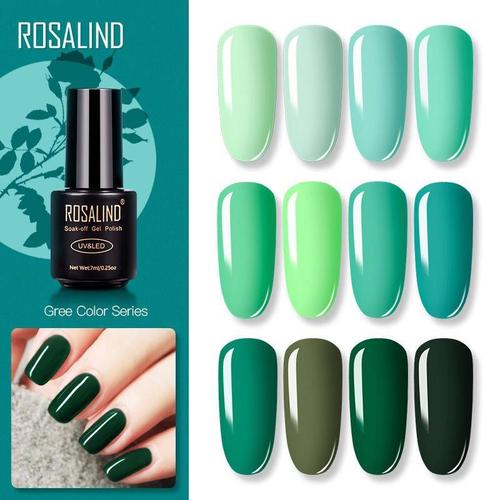 Jual Rosalind GREEN COLOR SERIES Gel Nail Polish UV LED / Kutek / Cat ...