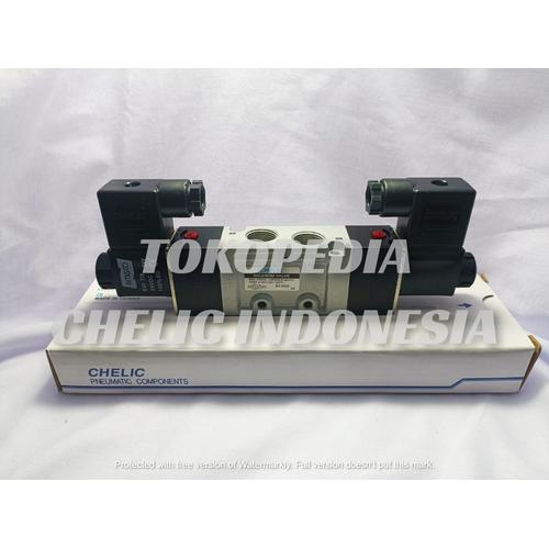 Jual SOLENOID VALVE DOUBLE 5/2 PORT 3/8" ORIGINAL CHELIC SV-8203 - 220VAC - Kota Surabaya ...