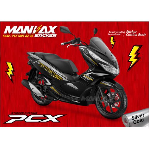 Jual Cutting Striping PCX 150 Stiker PCX 150 Gold Silver Kombinasi ...