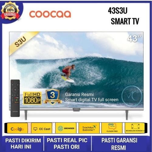 Jual COOCAA 43 inch LED TV 43S3U SMART DIGITAL TV HDMI USB BEZEL LESS ...