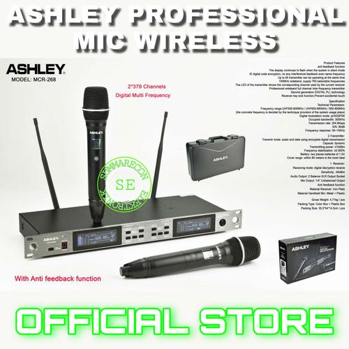 Jual mic wireless original ashley mcr 268 microphone karaoke mic ...