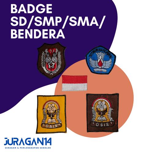 Jual Badge Sekolah Bordir SD/SMP/SMA/Bendera - TUT WURI+BENDER - Kota ...