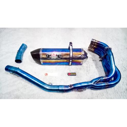 Jual knalpot Yoshimura R77 JAPAN tipe titanium full sistem ZX25R header ...