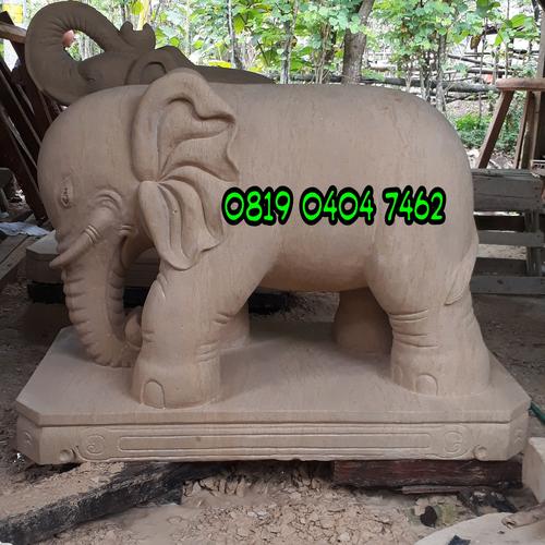Jual patung gajah/batu putih/batu alam/seni patung/kerajinan jaya ...