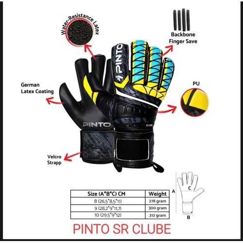 Jual Sarung Tangan Kiper Dewasa PINTO SR CLUBE GoalKeeper GK Glove ...