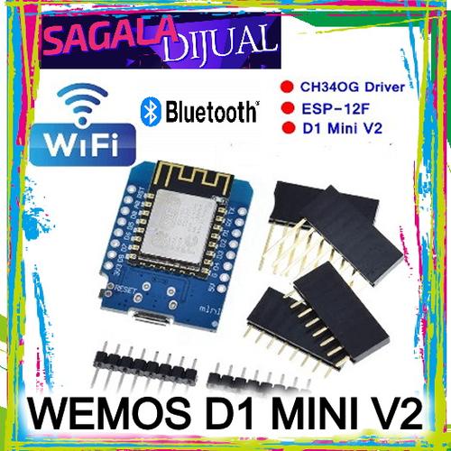 Jual D1 mini NodeMcu Lua WIFI board based ESP8266 by WeMos - TYPE 1 ...