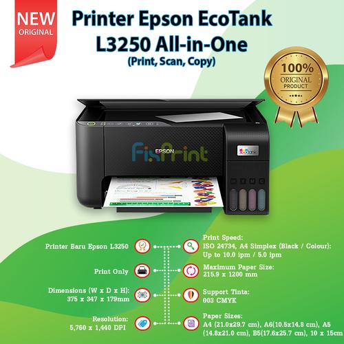Jual Epson Printer L3250 Black WiFi Print Scan Copy L3250 New Murah ...
