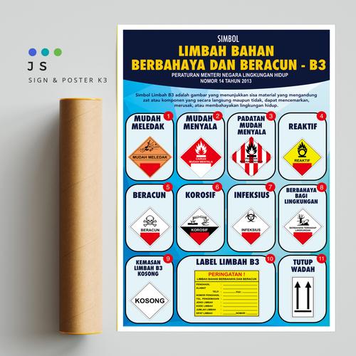 Jual POSTER SAFETY K3 LIMBAH B3 - A2 (60x40cm) - Kab. Malang - JS Sign ...