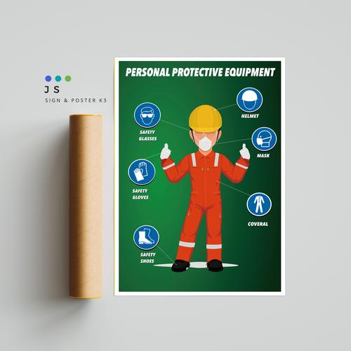 Jual POSTER SAFETY K3 - ALAT PELINDUNG DIRI (APD/PPE) HIJAU - A2 ...