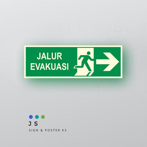 Jual STICKER K3 SAFETY SIGN JALUR EVAKUASI ARAH KANAN - Kab. Malang ...